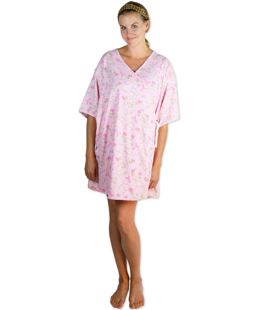 Mammography Gown Roses & Ribbons– PatientStyle Medical, LLC